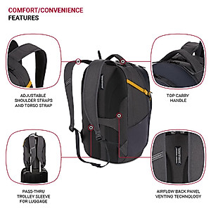 SwissGear 8169 Laptop Backpack, Navy/Charcoal Heather, 18.5 Inches