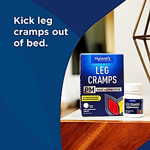 Leg Cramps Tablets by Hyland's Naturals, PM Nighttime Formula, Natural Relief of Calf, Foot and Leg Cramps at Night, 50 Count