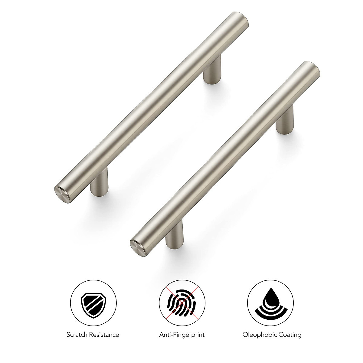 Ravinte 25 Pack | 6'' Cabinet Pulls Brushed Nickel Stainless Steel Kitchen Drawer Pulls Cabinet Handles 6”Length, 3-3/4” Hole Center with Mounting Template
