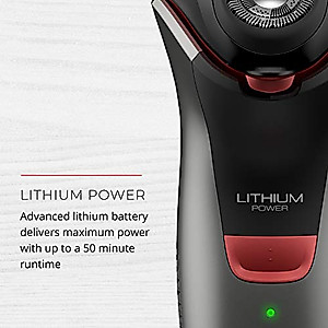 Remington, R4000 Series Electric Rotary Shaver Fully Washable BlackRed PR13401, Black, 1 Count
