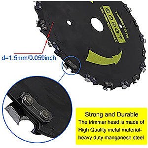 KAKO Chainsaw Brush Cutter Blade,9" x 20T Chainsaw Tooth Brush Blade,Brush Cutter Blades for Trimmers, Chainsaw Tooth Saw Blade,Chainsaw Brush Cutter Blade for String Trimmer,Weed Eater(2 Pack)