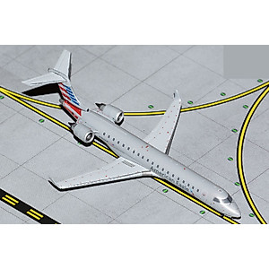 GeminiJets Bombardier CRJ700 Commercial Aircraft American Airlines - American Eagle Silver with Striped Tail 1/400 Diecast Model Airplane