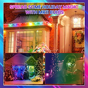 Bonlux MR11 Color Changing Light Bulb 12v RGB LED Bulb 2W MR11 Remote Control Light Bulb LED Replacement for Halogen Bulb GU4 RGB Bulb LED Spotlight for Landscape Lighting, RGB + Cool White, 4-Pack