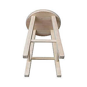 International Concepts 18-Inch Round Top Stool, Unfinished