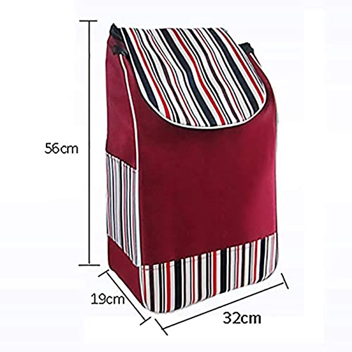 34L Trolley Bags for Shopping Cart - Shopping Trolley Storage Bag, Portable Waterproof Oxford Cloth Shopping Cart Trolley, Shopping Cart Replacement Bag, Trolly Bag Shopping L32 X W19 X H56cm (Size :