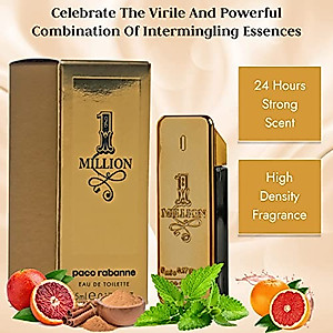 Paco Rabanne 1-Million Eau de Toilette Splash , 0.17 Fl Oz