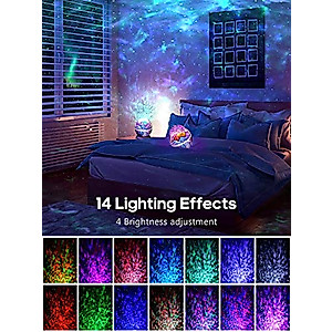Star Projector, Galaxy Projector Night Light with Bluetooth Speaker, White Noise & Remote Control, Nebula Ocean Wave Star Light Projector for Bedroom/Home Theater Decor/Ceiling/Party/Mood Ambiance