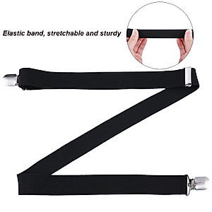 Resinta 2 Pack Mitten Clips Adjustable Kids Gloves Mitten Clips, Black, 24-48 Inches (black)