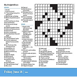 The New York Times Crossword Page-A-Day Calendar 2023