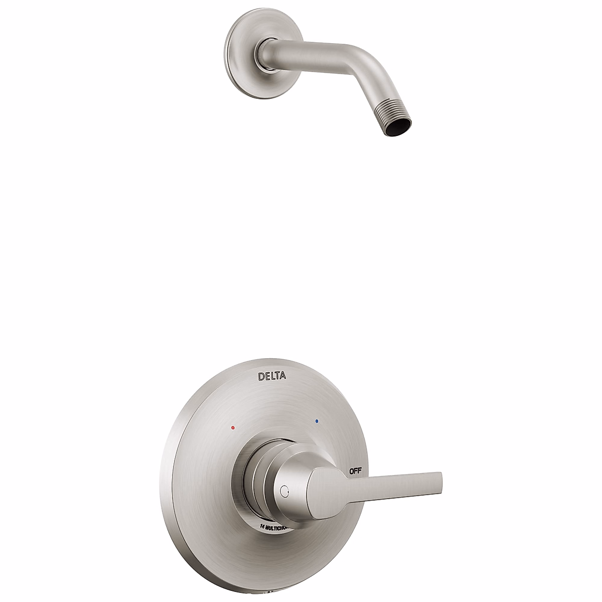 Delta Faucet Galeon Single Handle Brushed Nickel Shower Faucet Set, Shower Trim Kit, Shower Fixtures, Shower Handle, Lumicoat Stainless T14272-SS-PR-LHD (Shower Head and Valve Not Included)