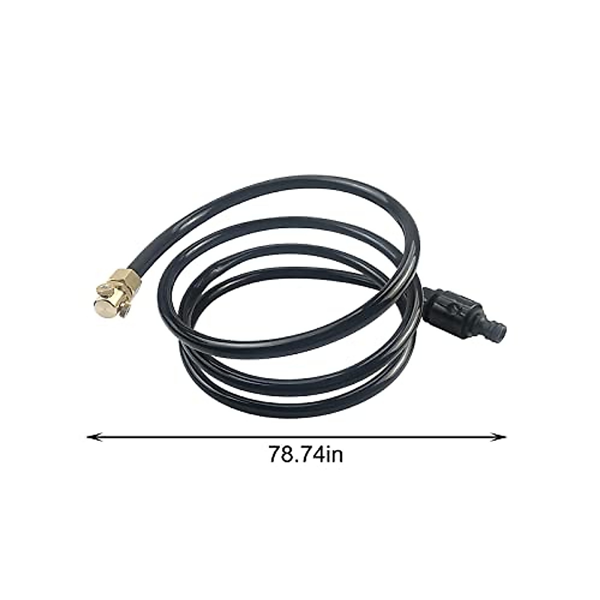 Patio Misters for Cooling Outdoor - 6.5Ft Outside Water Misting Cooling System with Two Spary Nozzles, Hose Attachment for Garden, Portable Mister for Pool Hummingbird Kids Water Playing (Black)