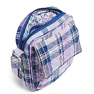 Vera Bradley Small Crossbody Purse, Amethyst Plaid-Recycled Cotton