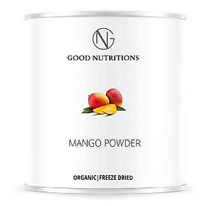 Good Nutritions® Mango Powder – freeze-dried| Organic | Vegan| without additives| Smoothie, Smoothie Bowl, Yogurt, Dessert, Granola, 4.23 Oz (120g)