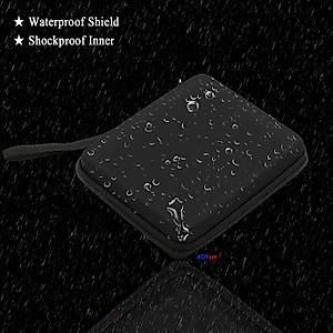 ADVcer 2DS Case, EVA Waterproof Hard Shield Protective Carrying Case with Hand Wrist Strap and Double Zipper Compatible with Nintendo 2DS (Black)
