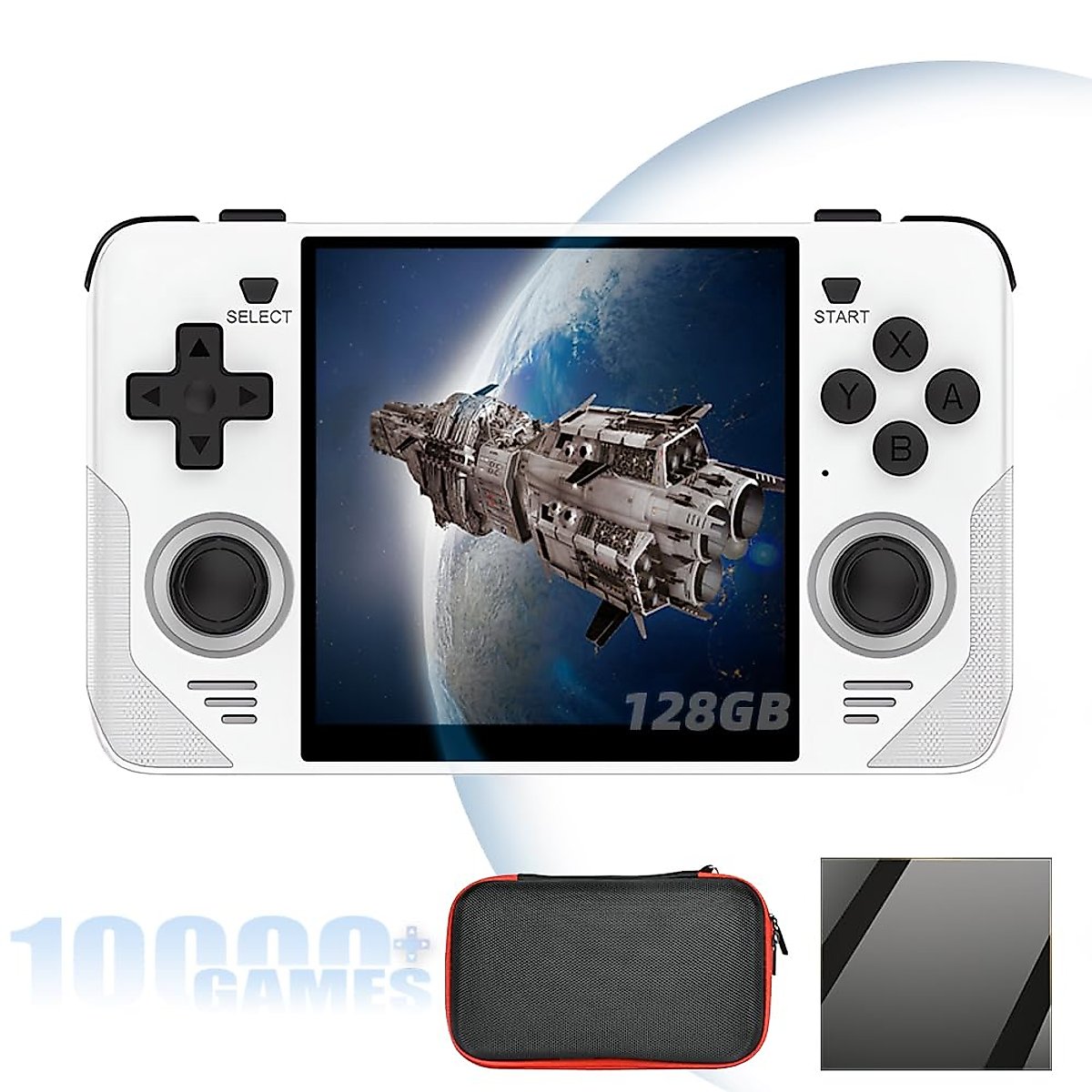 RGB30 Handheld Game Console 4 inch IPS Retro Hand-held Games Consoles Hand Held Video Game System Support Multiplayer WF BT RK3566 White
