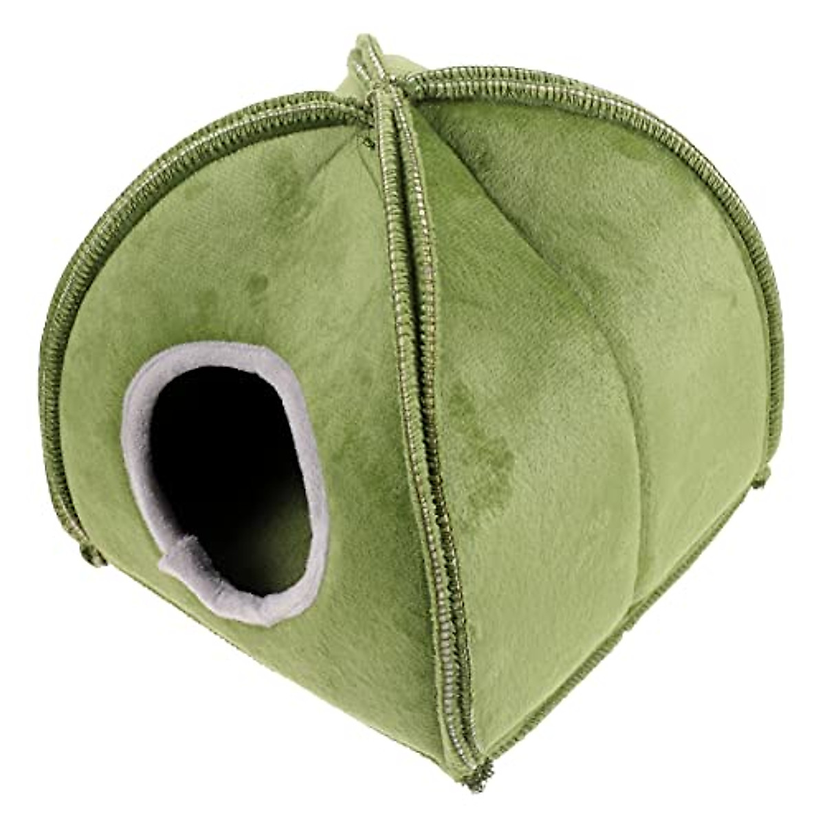 Ipetboom Ferrets Hamster 4pcs Cage Resting Pig Pet Place Breathable Accessories Small Sleeping Bedding Warm Comfortable Hideout Pets Guinea Animal Winter Warming Green Hut Plush Hedgehog Mini Bedding