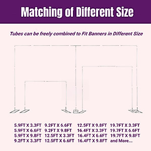 MARTEXBUY 10x20ft Backdrop Stand, Wedding Party Backdrop Stand Pipe Kit Curtain Frame, Professional Background Support, Heavy Duty Backdrop Stand for Wedding Party Celebration Photography Baby Shower