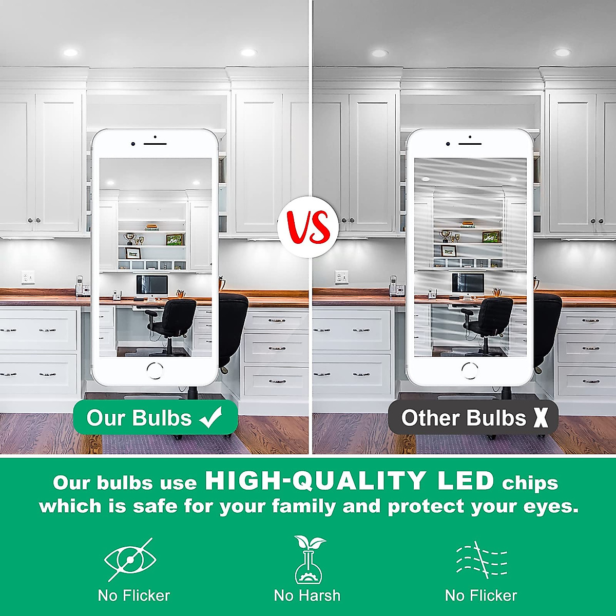 Kondras 6-Pack GU10 LED Light Bulbs 4W 50watt Halogen Bulb Replacement, 5000K Daylight White GU10 Bulb 450lm LED Recessed Track Light Bulbs for Range Hood Kitchen Bedroom, 120°Beam Angle, Non-Dimmable