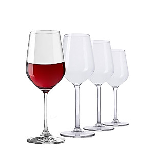 ninesung Wine Glasses Set of 4, Long Stem Wine Glasses, 12 Ounce Crystal White Wine Glasses, Burgundy Wine Glasses, Thin Rim, Large Wine Glasses for Christmas and New Year's Gift