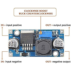 Queta 6 Pieces LM2596s DC to DC Buck Converter Step Down Voltage Regulator Power Module 3.2-40V to 1.25-35V 3A High Efficiency DC Voltage Stabilizer Volt Transformer LM2596 DC-DC Buck Converter