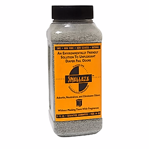 SMELLEZE Diaper Pail Deodorizer, Odor Eliminator for Diaper Pail, Baby Poop Deodorizer & Human Urine Odor Eliminator, Deodorizes Infant & Adult Diaper Pails - 2 lb. Granules