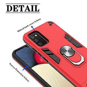 Compatible with Samsung Galaxy A40 Case Cover,Built-in Ring Magnetic Kickstand Compatible with Samsung Galaxy A40 SM-A405 Case 2 in 1 Shockproof Phone Case Cover Black