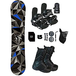 Symbolic Arctic Women's Snowboard & Bindings & Boots +Leash+Stomp+Mask+Burton Decal Package (9 Women Black Symbolic Binding+Boot, 150cm Hybrid Rocker)