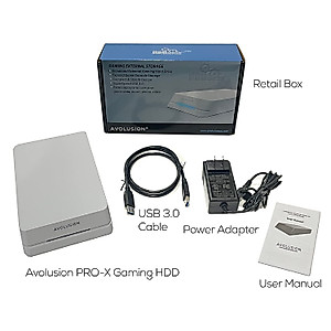 Avolusion HDDGear Pro 6TB 7200RPM USB 3.0 External Gaming Hard Drive (for PS5) White (Renewed)