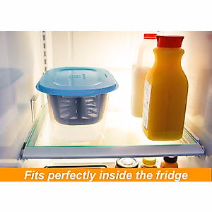 Hatrigo 2-Quart Inner Capacity Greek Yogurt Maker with Extra Fine Mesh Stainless Steel Strainer Basket, BPA-Free Greek Yogurt Strainer (12 x 8 x 6 in)