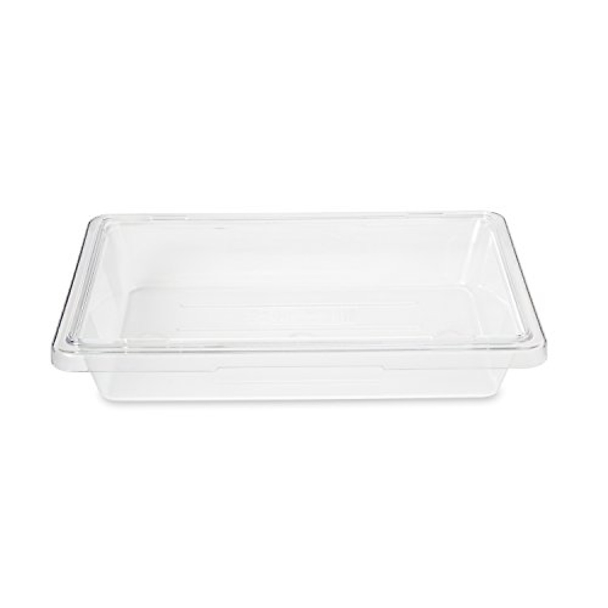 Rubbermaid Commercial Products Food Storage Box/Tote for Restaurant/Kitchen/Cafeteria, 2 Gallon, Clear (FG330700CLR) Lid sold separately