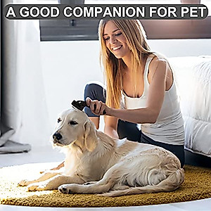Self Cleaning Slicker Pet Brush for Grooming and Shedding Small Medium Large Dog Cat - Gently Remove Loose Tangling knot Undercoat Fur Mats - Suitable for Long Short Hair Lengths sensitive Animals