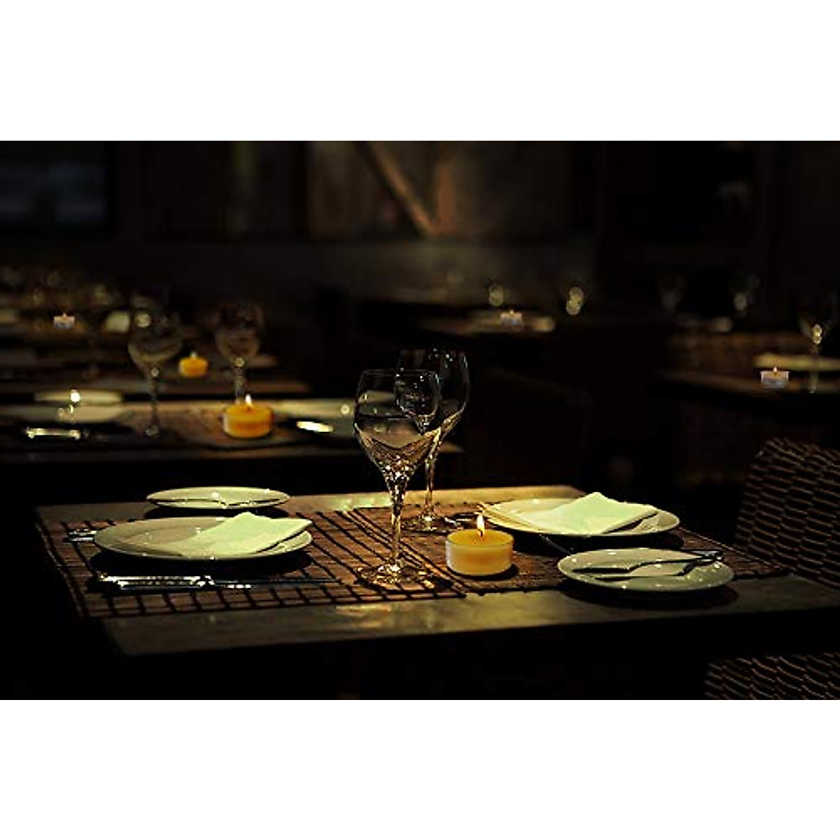 Pure Beeswax Tea Lights - 12 Pack - Handmade Decorative Unscented - Tealight Candles - 4 Hour Burn Time, Clear Cup