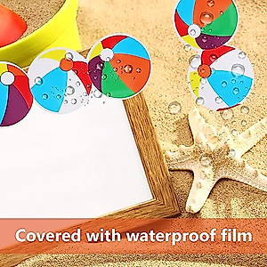 MAGICLULU Bulletin Board Bulletin Borders Stickers Beach Ball Border Trim Summer Blackboard Border Sticker for Party Classroom Wall Decoration Ocean Decor