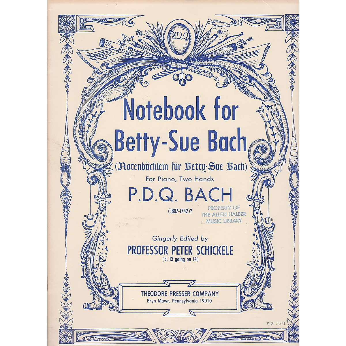Notebook for Betty-Sue Bach