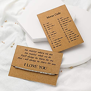 Yaomiao DIY Morse Code Bracelet Making Set, 800 Round Spacer Beads, 800 Long Tube Beads, 20 Morse Code Decoding Card and 2 Rolls 66 ft Waxed Polyester Twine Cord (Silver and Gold, Black Rope)
