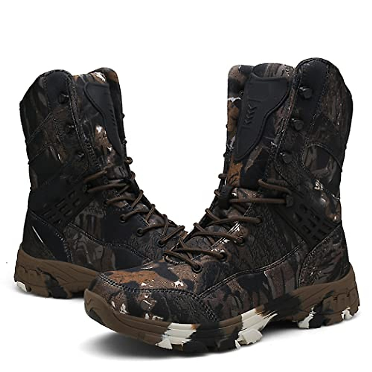 Men Camo Military Boots, Special Force Tactical Boots, Outdoor Desert Non-Slip Combat Shoes, Hiking Hunting Boot