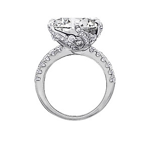 DIAMONBLISS Platinum Plated Silver Celebrity Kourtney with Cubic Zirconia Cocktail Ring (7)