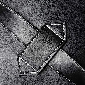 Gothic Waist Bag Fanny Pack Leather Steampunk Bag Purse Chain Leg Bag Crossbody Shoulder Messenger Hip Pouch (Black 038)