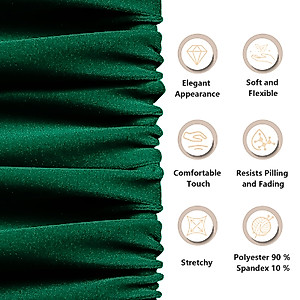 KKJIAF Hunter Green Stretch Velvet Fabric 60 Inch Wide, 1 Yard Soft Stretchy Fabric for Sewing Clothes, Apparel, Costume, Crafts - 90% Polyester 10% Spandex