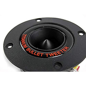 Pyramid Pro TW18BK 3.25" 600W Car Titanium Super Car/Home DJ Horns/Tweeters (4)