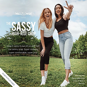 WallFlower Women's Ultra Crop Mid-Rise Insta Soft Juniors (Standard and Plus), Florence, 9