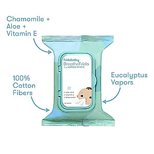 Breathefrida Vapor Wipes for Nose or Chest by Frida Baby 30 Count (Pack of 1)