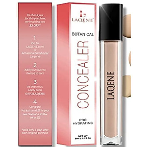 LAQENE Luxury Line: Concealer For Flawless Silky Smooth Full Coverage - Hydrating, Ultra Light, Long Wearing Lasting, For Dark Circles Blemishes - Natural Ivory - Blendable to Skin Tone