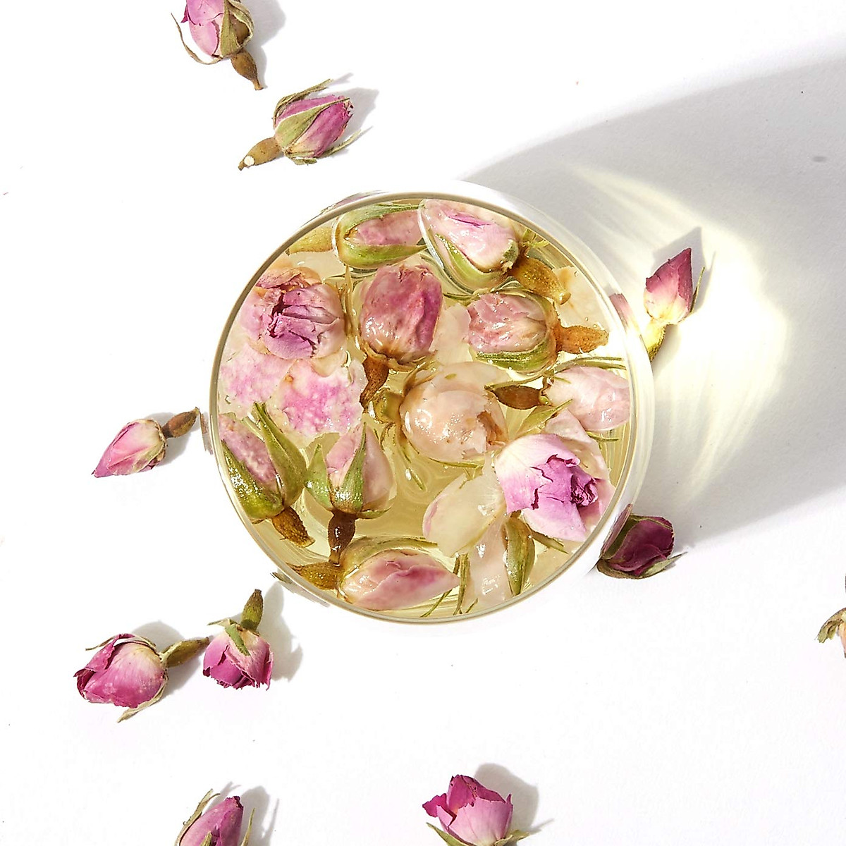 Cha Wu-[A] Pink Rose Buds(3oz),Loose Leaf Flower Petal Tea,Natural Fragrant Herbal Tea,Afternoon Tea
