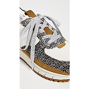Madewell Kickoff Trainer Sneakers in Leather and Spot Mix Calf Hair Olive Grove Multi Spot Dot 6.5 M