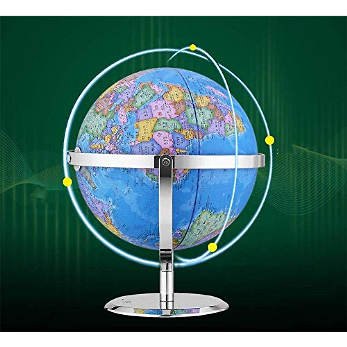 World Globe with Illuminated Constellations – 9" Light Up Globe for Kids & Adults – Interactive Earth Globe for Educational Toys, Home Office Ornaments