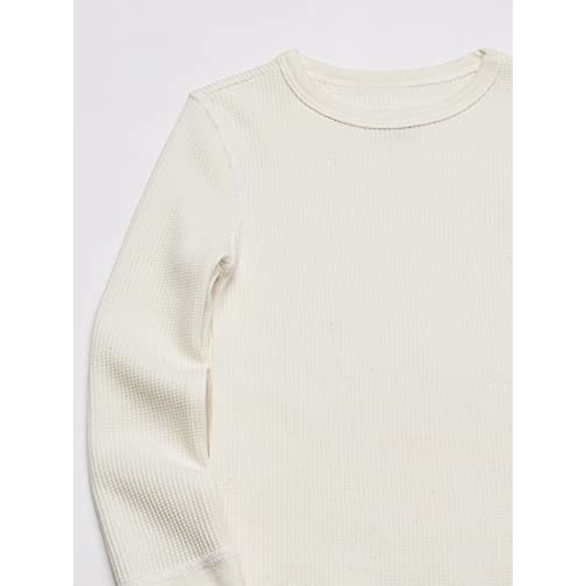 Fruit of the Loom Boys' Premium 2-Pack Thermal Waffle Crew Top, Heather Greystone/Natural, 14-16