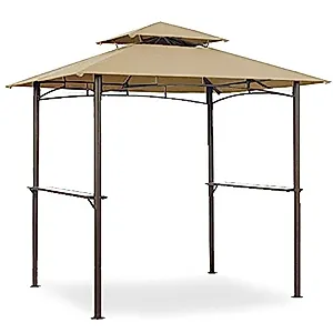 Garden Winds Replacement Canopy for Mainstays Grill Shelter Gazebo - Standard 350 - Beige