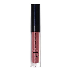 e.l.f. Lip Plumping Gloss, High-Shine Liquid Lip Color, Creates Fuller Lips & Plumper Pout, Moisturizing Formula, Mauve Lady, 0.09 Fl Oz
