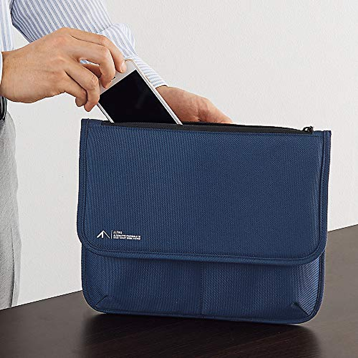 LIHIT LAB Tablet Sleeve with Pockets, 11.5 x 1 x 9.5, Black (A7767-24)